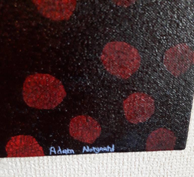 Masked Warrior in Red Painting by Adam Norgaard | Saatchi Art