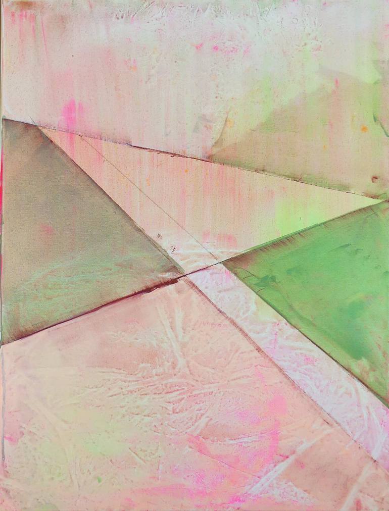 Crossing Orange Field 2 Painting by Katrin Roth | Saatchi Art