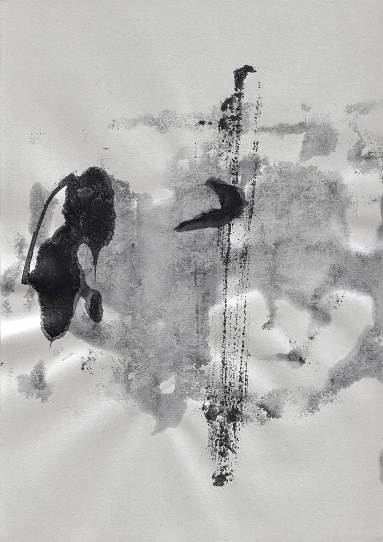 Old Person Forgetting Painting by Fabien Beuchet | Saatchi Art