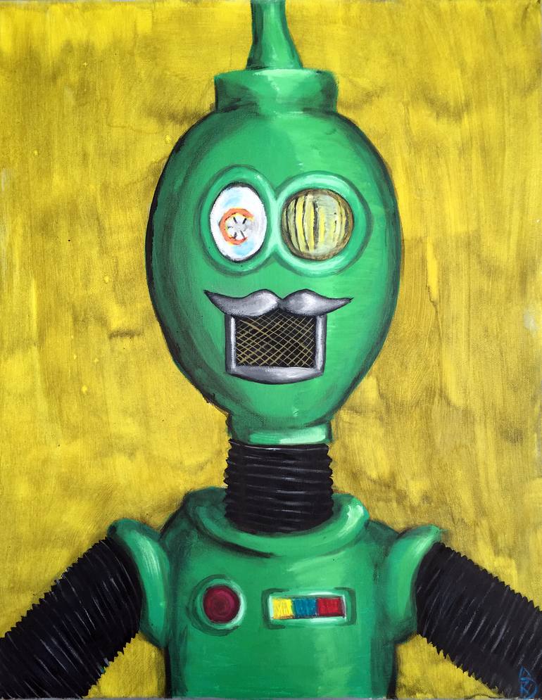 Green Painting by Roger Saucedo | Saatchi Art