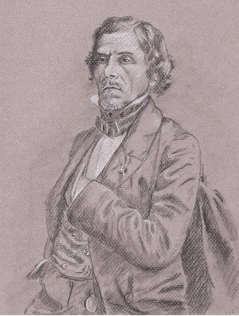 Eugene Delacroix Drawing by Khrystyna Khristianova | Saatchi Art