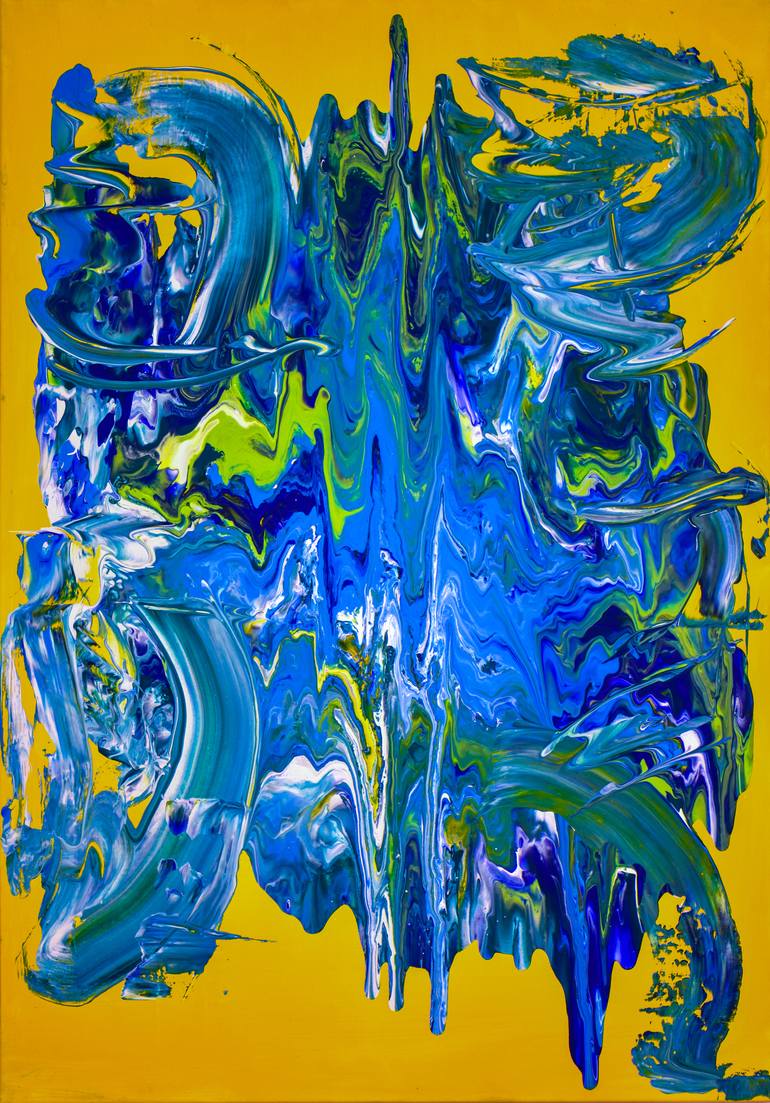 Blue Light Painting by YELIZA ART | Saatchi Art