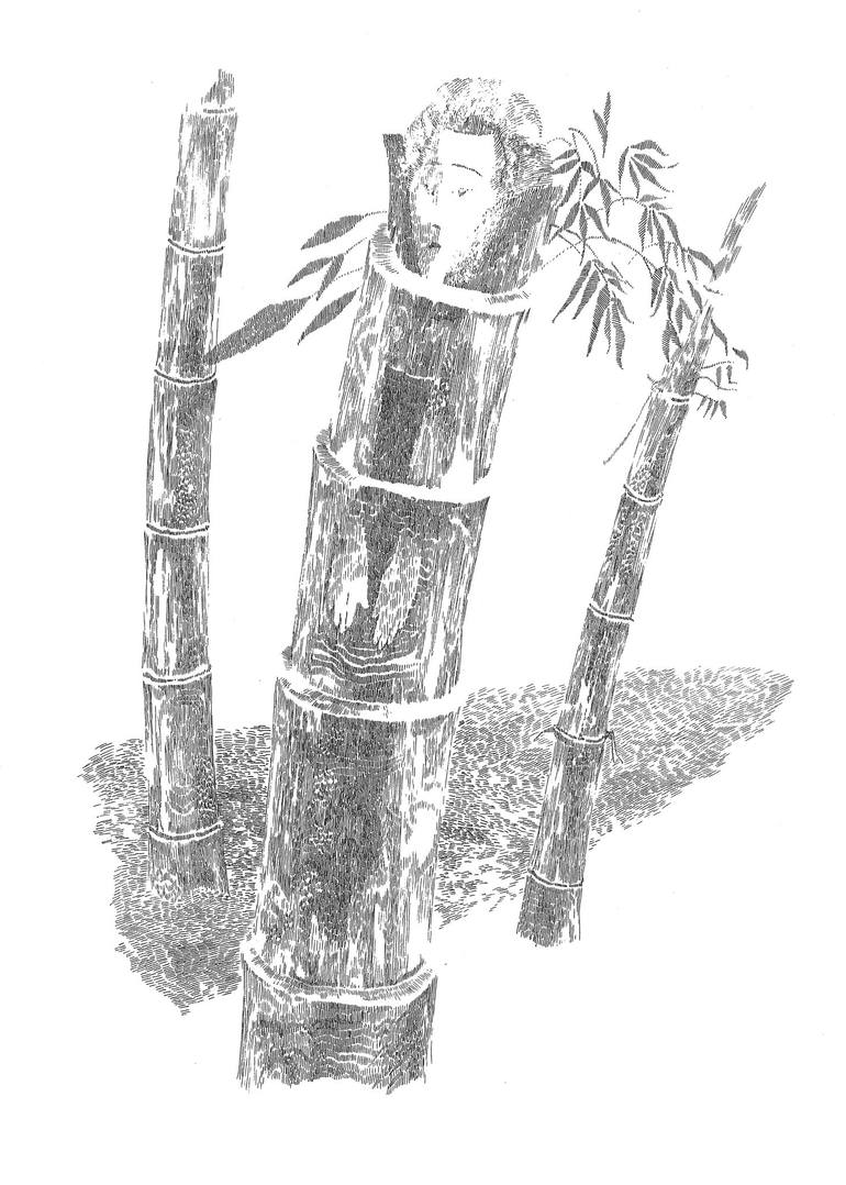 Camellia goddess Okinaga Drawing by Ela Dudek | Saatchi Art