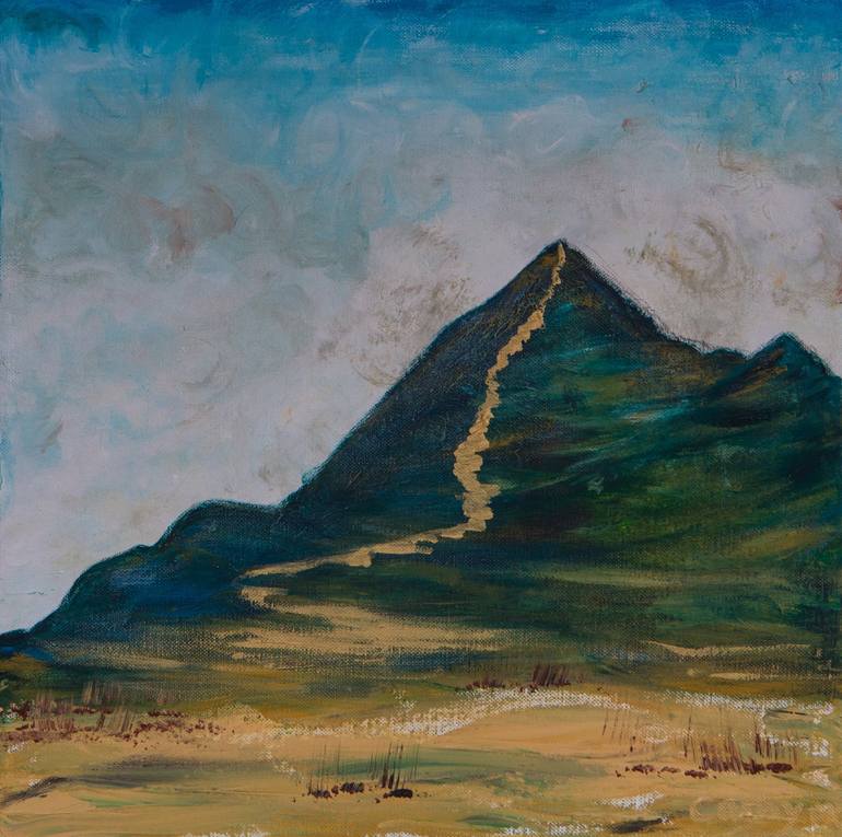 Sacred Gold in Croagh Patrick Painting by Cathy Hughes | Saatchi Art