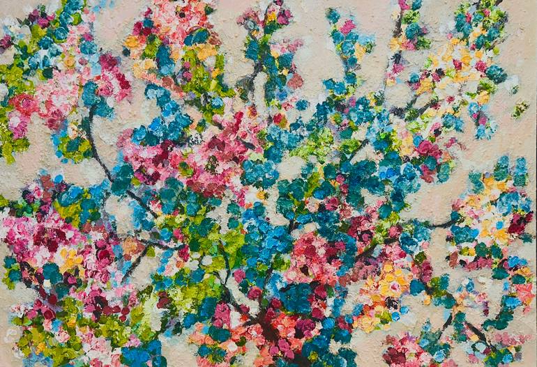 Flowerpower Painting by Liesbeth Meulman | Saatchi Art