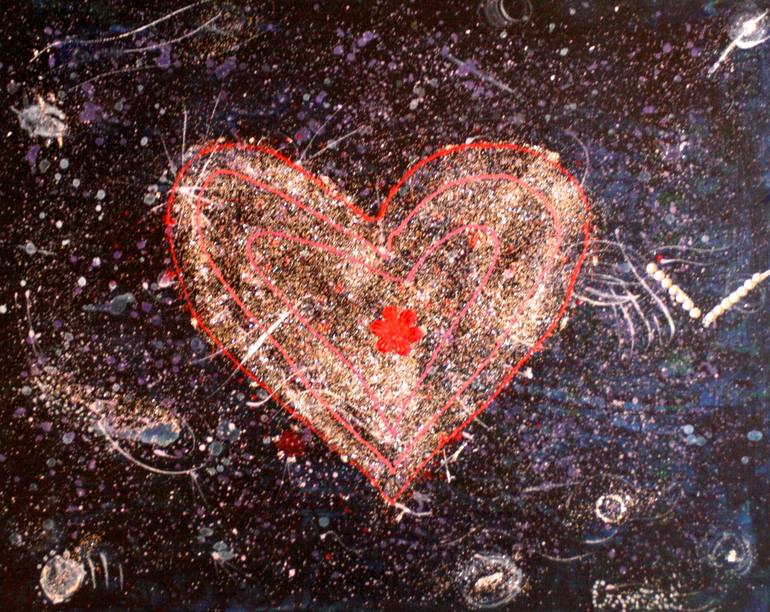 Universal heart Painting by cristina gradinaru | Saatchi Art