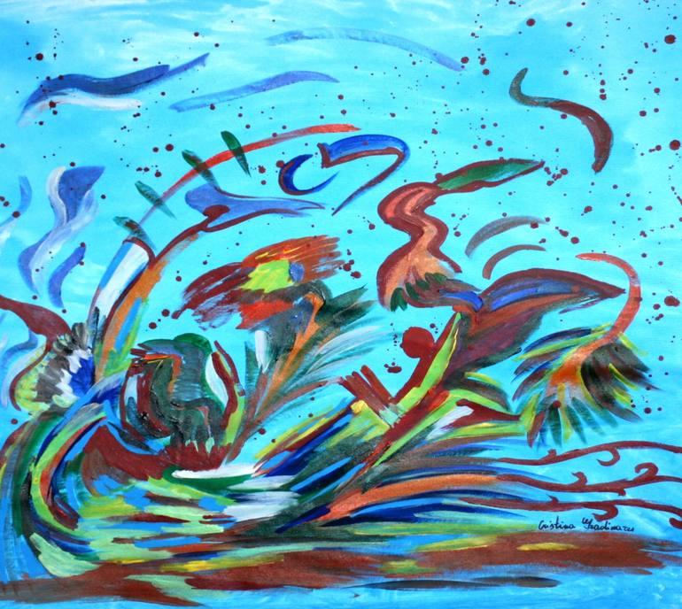 A piece of paradise Painting by cristina gradinaru | Saatchi Art