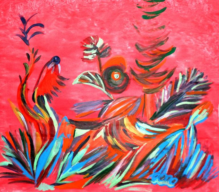 Red view Painting by Cristina Gradinaru | Saatchi Art