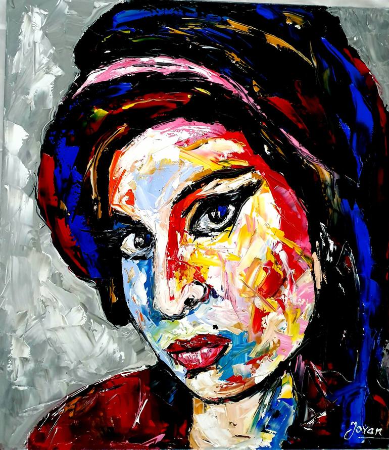 Abstract portrait of Amy Painting by Jovan Srijemac | Saatchi Art