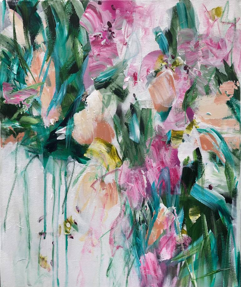 Peony Dance Painting by Michelle Carolan | Saatchi Art