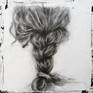 Braid, graphite drawing Drawing by Ingrid Blixt | Saatchi Art