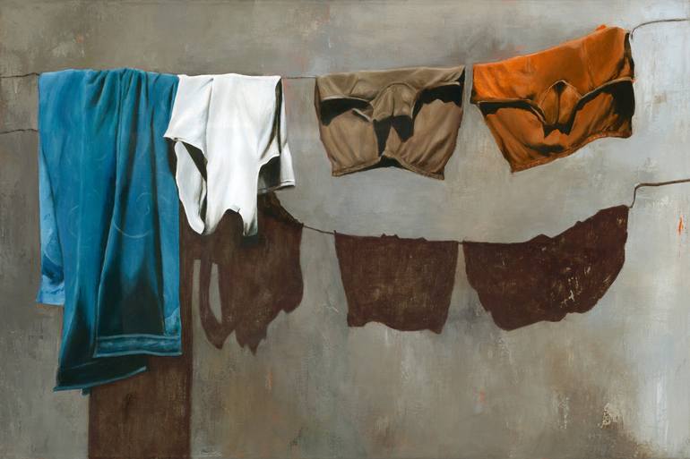 The Clothes Line Painting by Nicole Daniah Sidonie | Saatchi Art