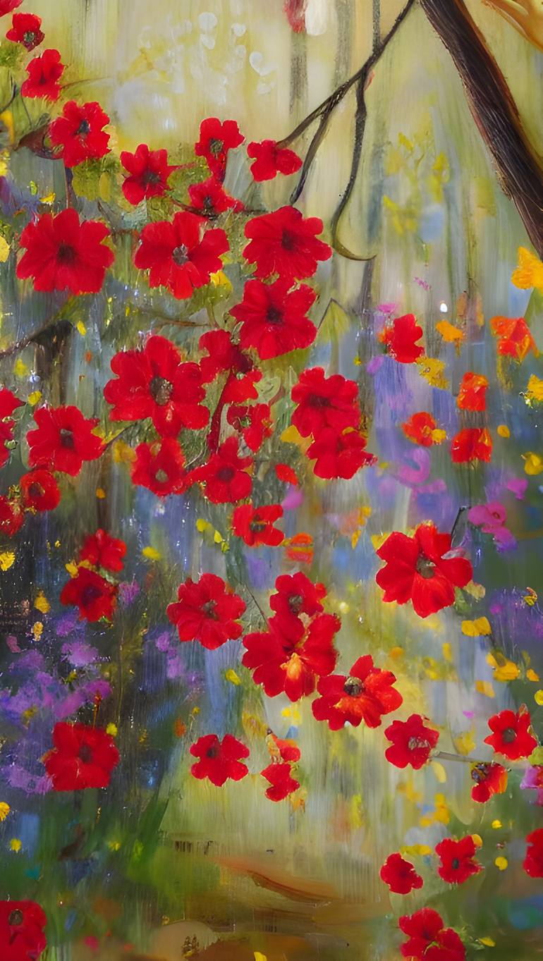 Forest Flowers Digital by Alice Lenkiewicz | Saatchi Art