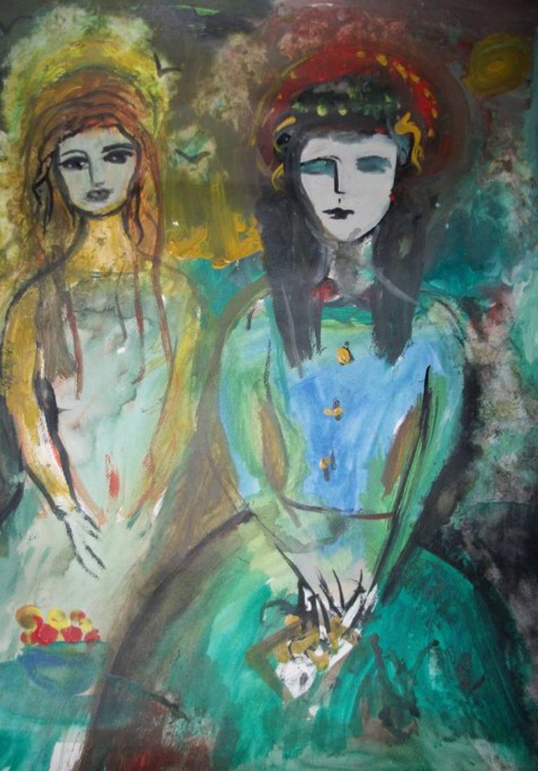 The Annunciation Painting by Alice Lenkiewicz | Saatchi Art