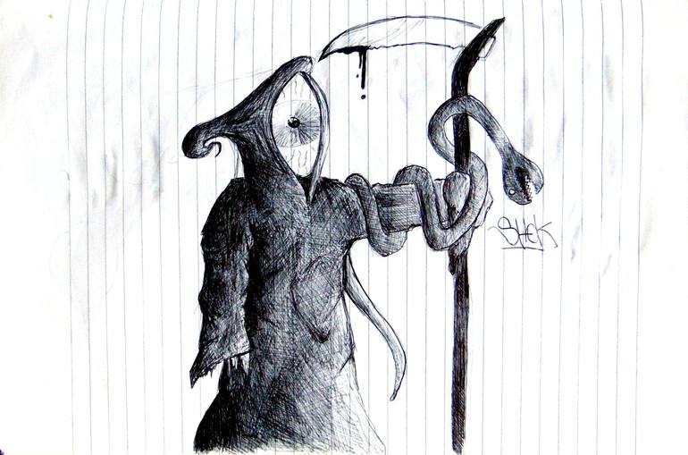 death Drawing by Leonardo Rassouli | Saatchi Art