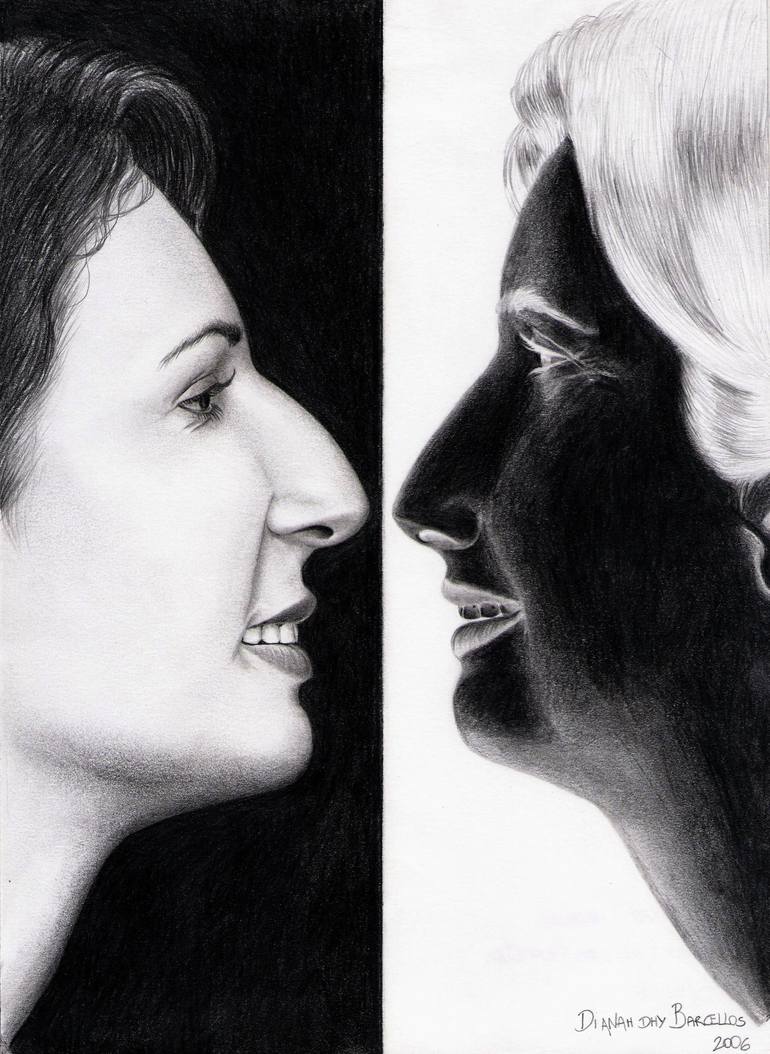 MOTHER AND DAUGHTER Drawing by Dianah B | Saatchi Art