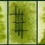 Raku Sap Green Hue Triptych Painting by Deskins Terri | Saatchi Art