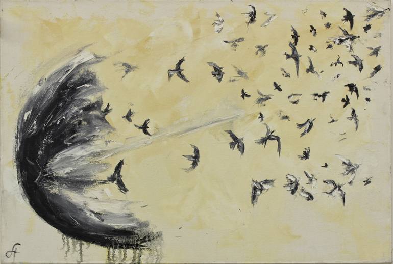 Falling apart Painting by Olga-Andreea Ceaglei | Saatchi Art