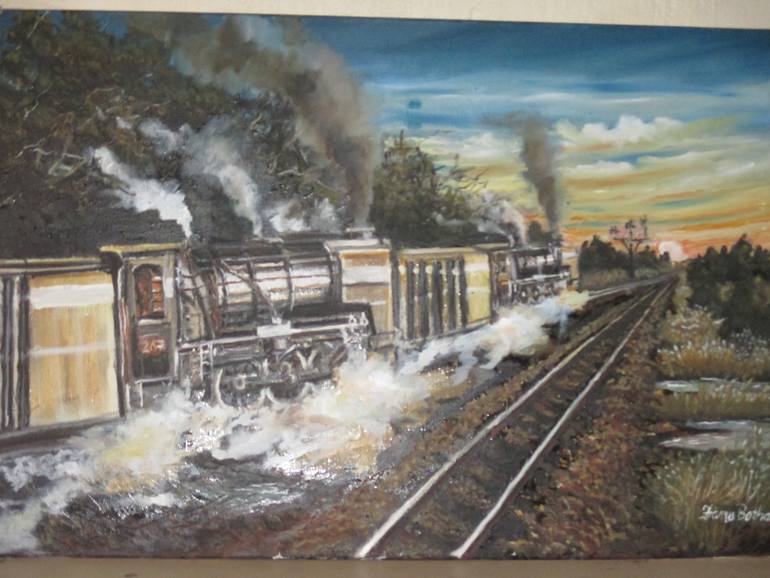 Trans karoo Express Painting by saatchiart com bitter FRANS BOTHA ...