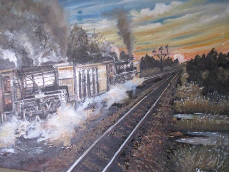 Trans karoo Express Painting by saatchiart com bitter FRANS BOTHA ...