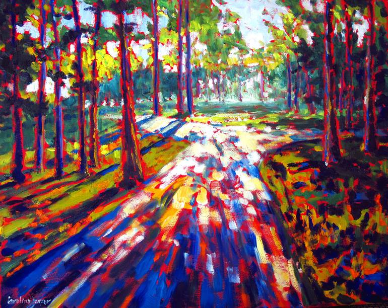 Light Lane Painting by Caroline Jasper | Saatchi Art
