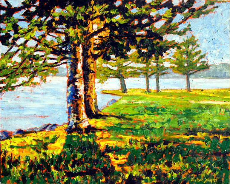 Lake Light Painting by Caroline Jasper | Saatchi Art