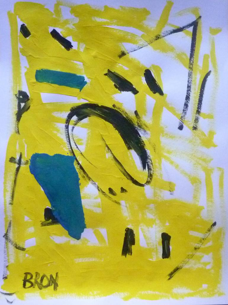 Concept jaune Painting by Celine Bron | Saatchi Art