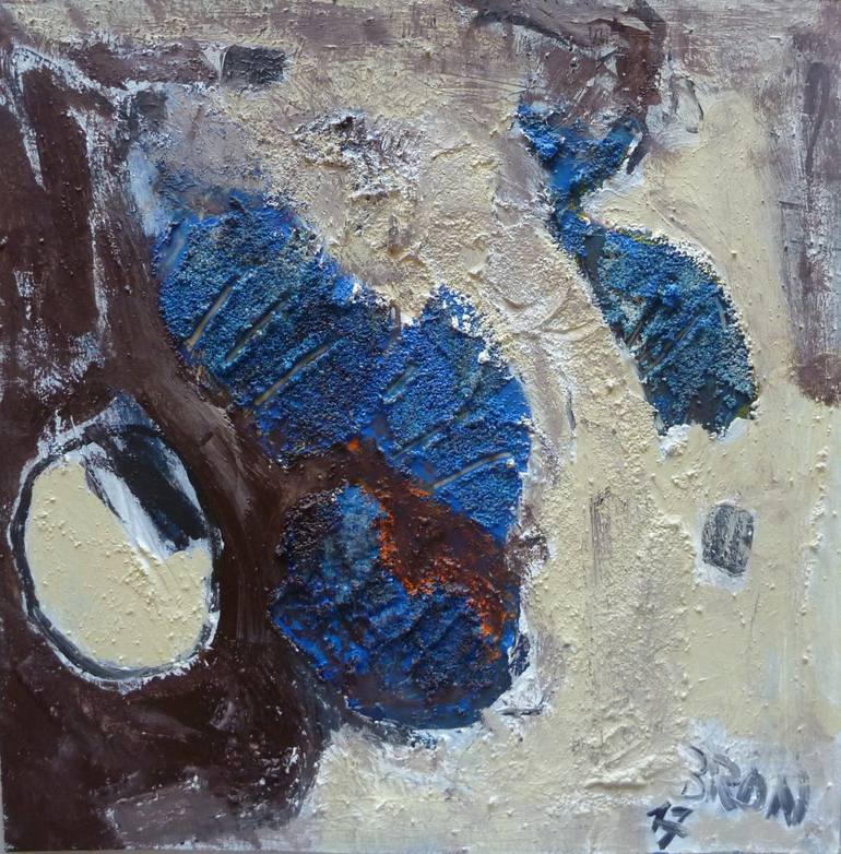 Relief abstrait4 Painting by Celine Bron | Saatchi Art