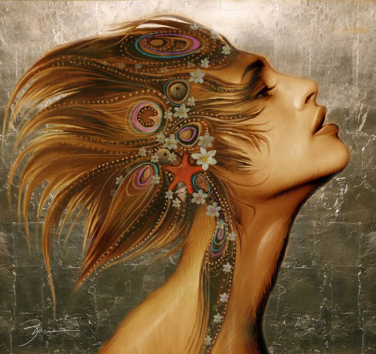 Golden Gaia Printmaking by John Mark | Saatchi Art