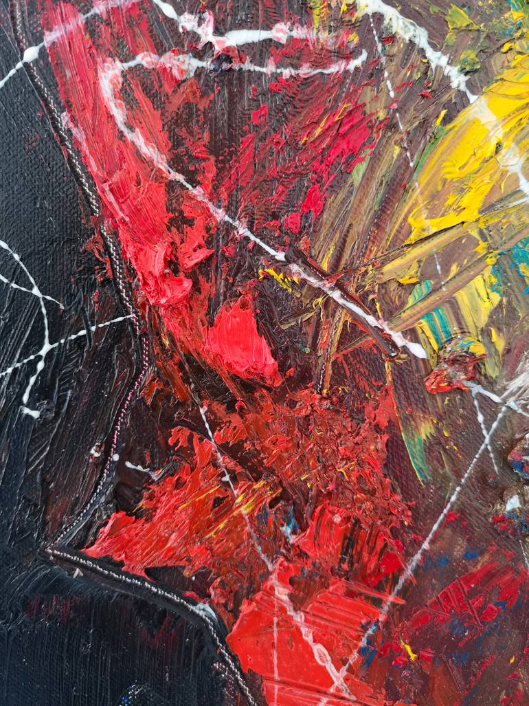 Red Shadow X: Boy Painting by Mihail Ivanov | Saatchi Art
