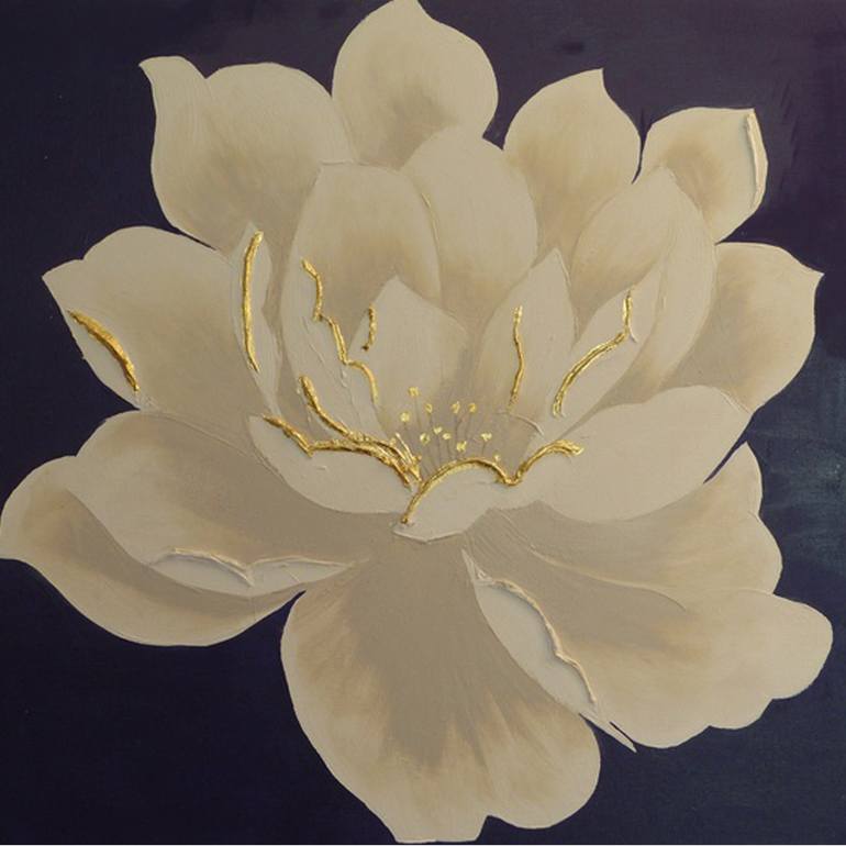 Textured Floral Painting by Amanda Nunn | Saatchi Art