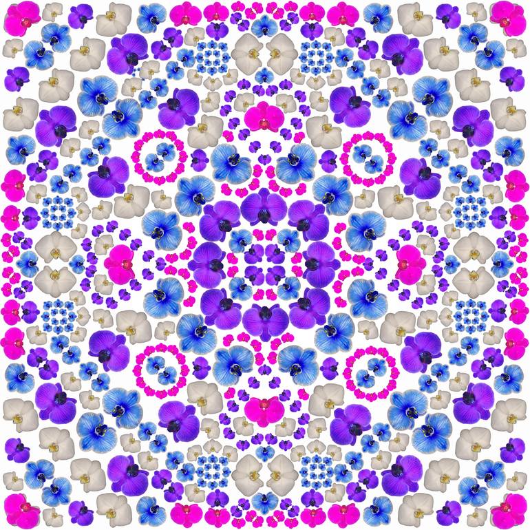 orchid mandala Collage by Ivan Butorac | Saatchi Art