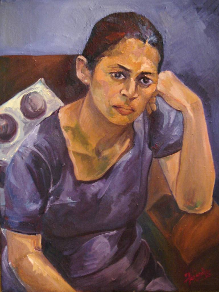 Shehnaz Painting by Farazeh Syed | Saatchi Art