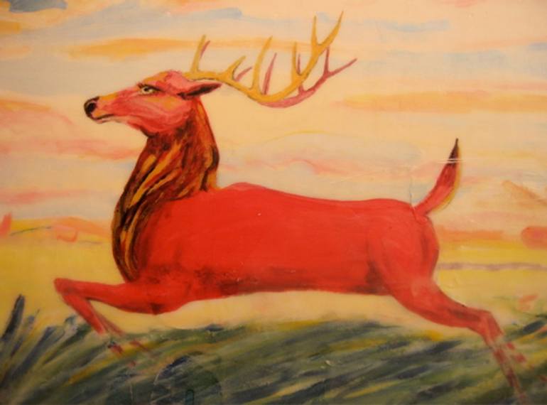 The Red Stag Painting by Artist Randall Yarbrough | Saatchi Art
