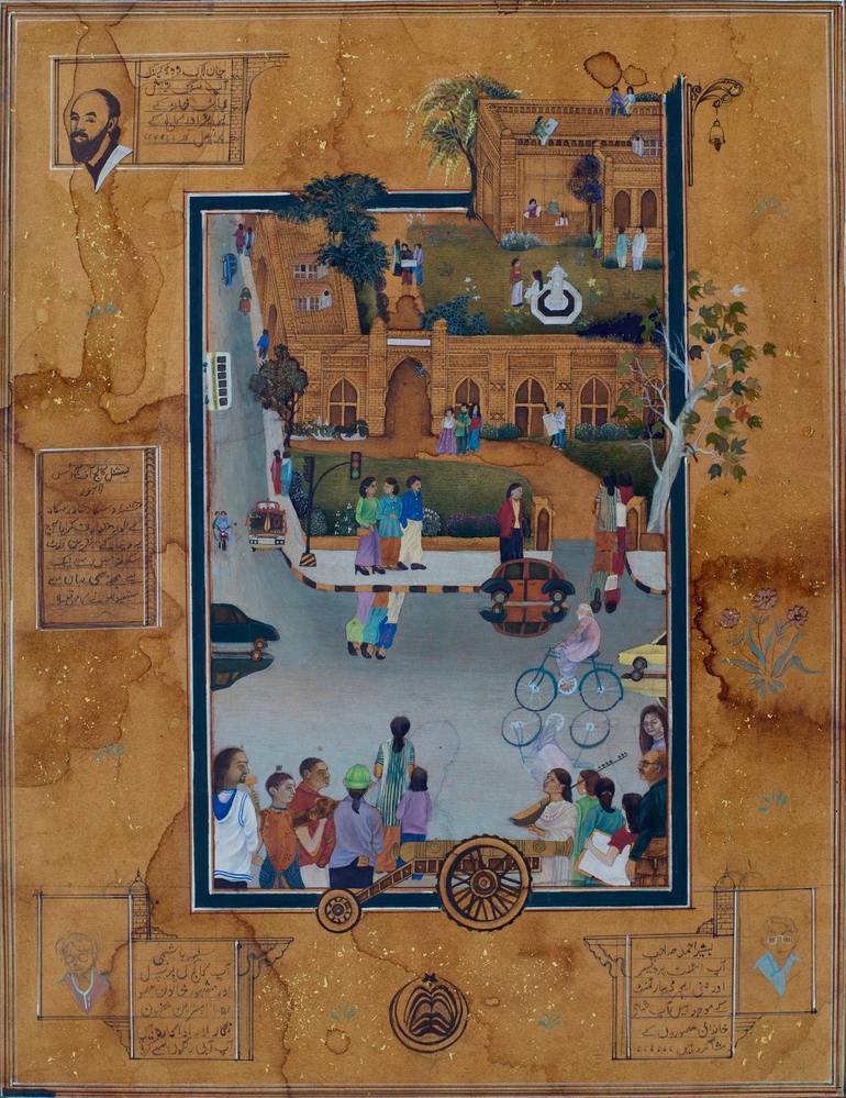 Walk to school 3 Painting by saima rasheed | Saatchi Art