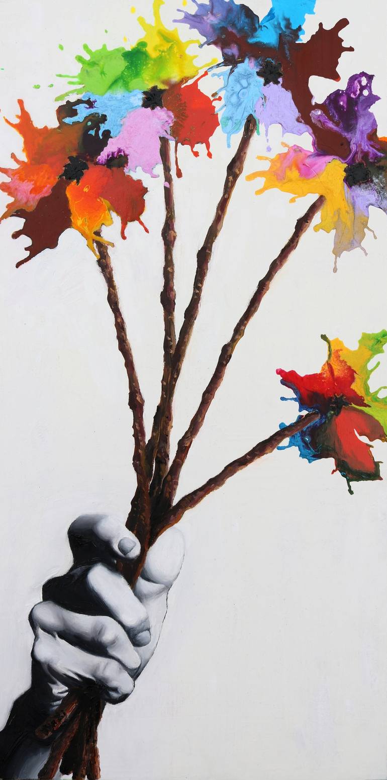 Colorful Sparks Painting by Lyn Li | Saatchi Art