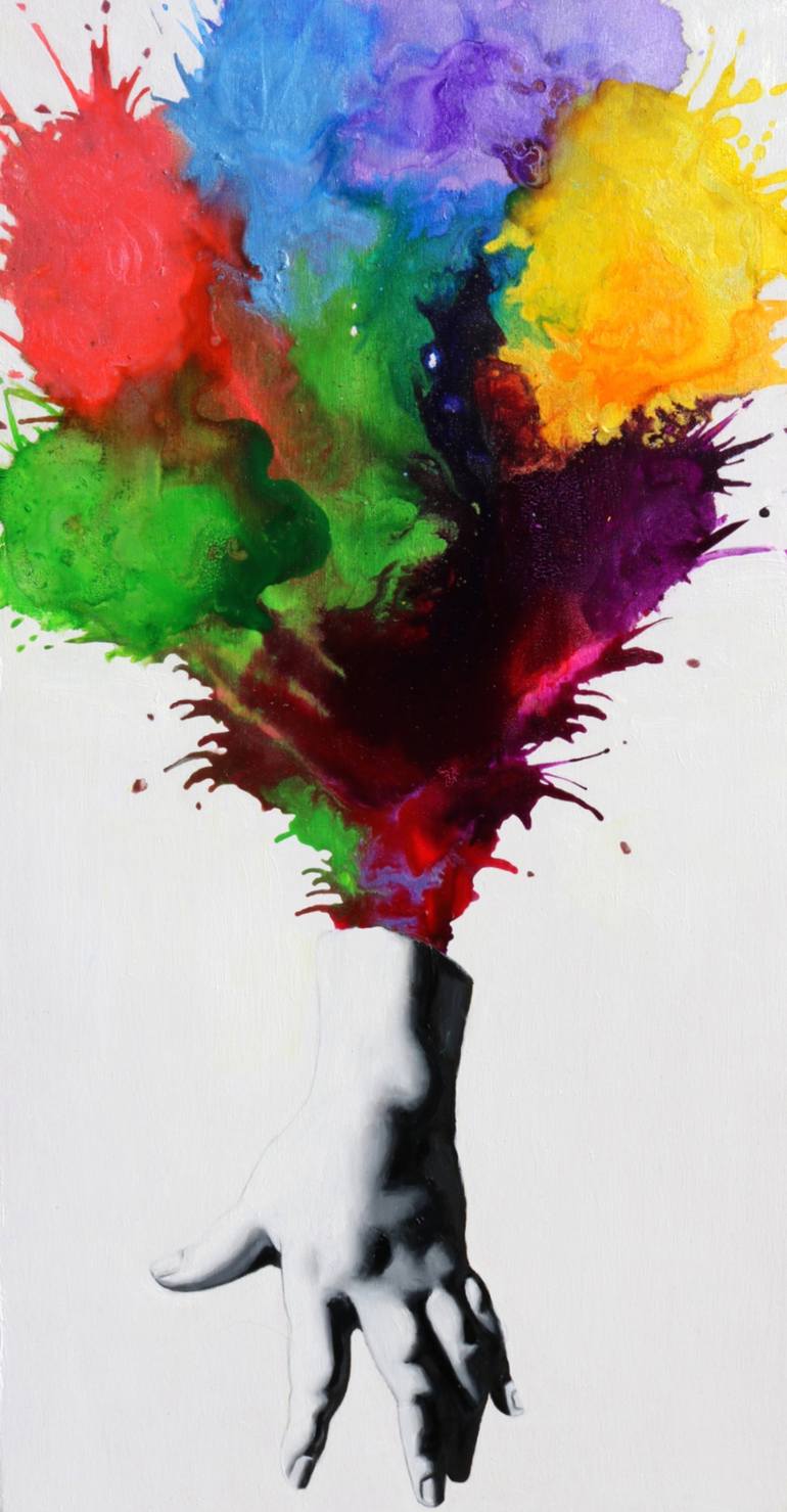 Reaching Through Glory Painting by Lyn Li | Saatchi Art