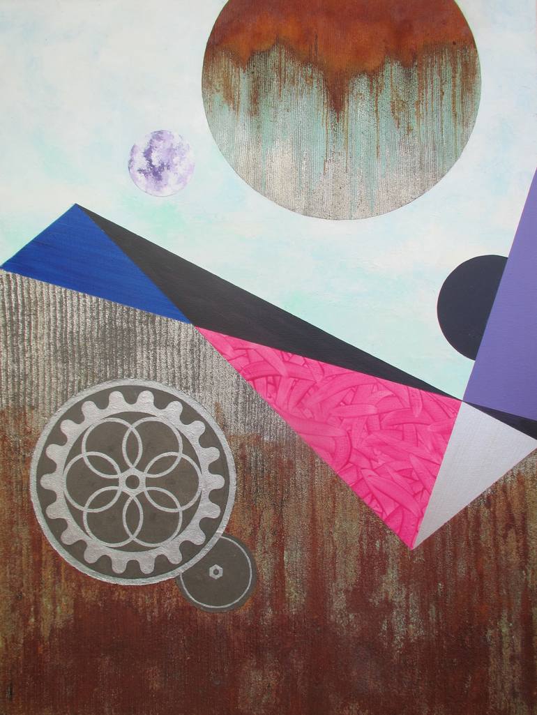Fracture #3 Silver Painting by Dash Kossmann | Saatchi Art