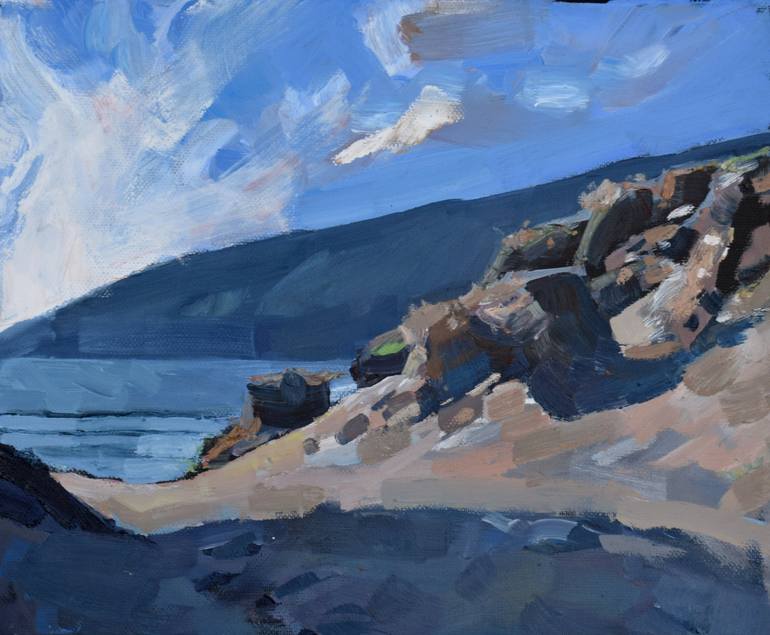 Saunton beach , Devon Painting by Goran Žigolić | Saatchi Art