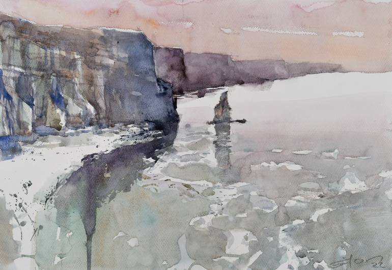 Cliffs of Moher Painting by Goran ŽIgolić | Saatchi Art