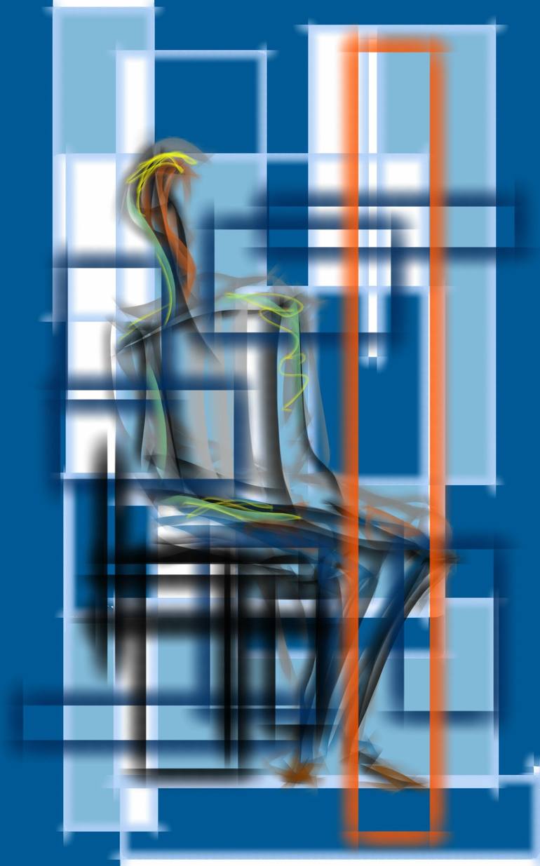 Sitter at a Window Drawing by Raj Persaud | Saatchi Art