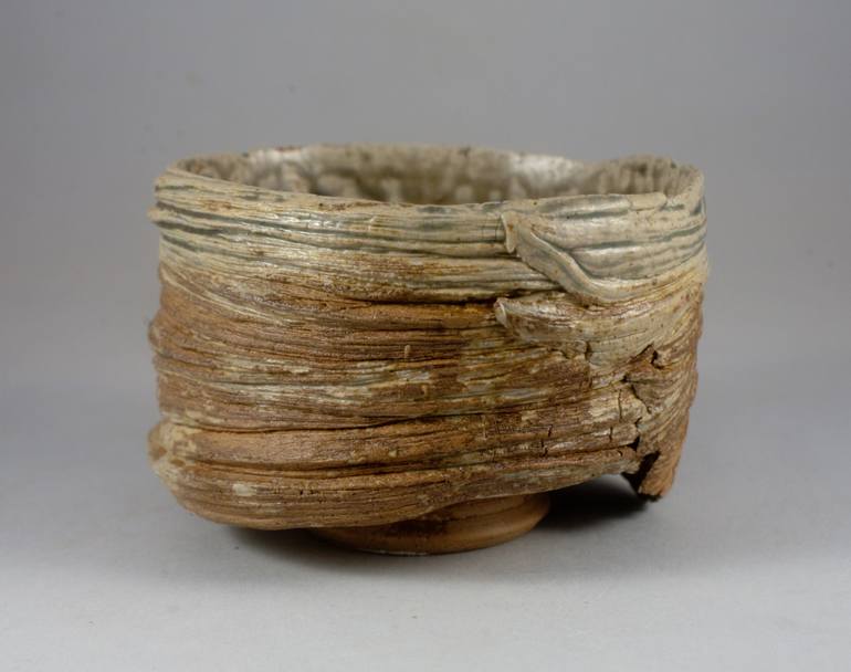 Wood fired Ash Glazed Handbuilt Chawan Lava Sculpture by Paul Fryman ...