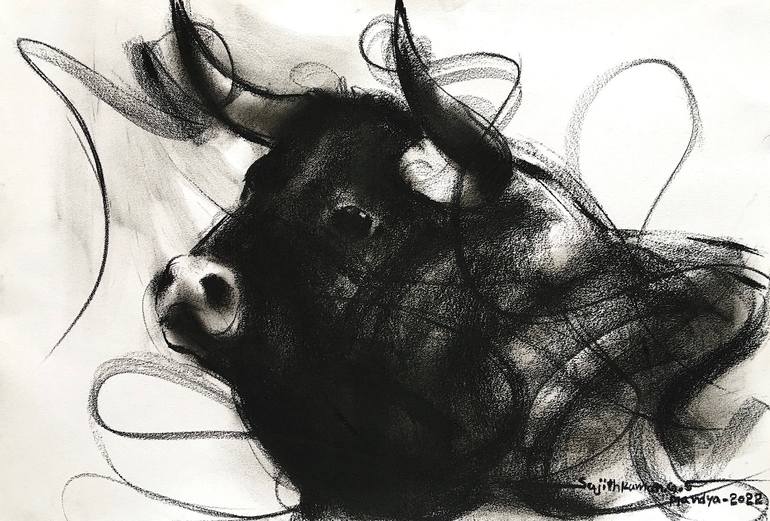 Bull-973 Drawing by Sujith Kumar Gs Mandya | Saatchi Art