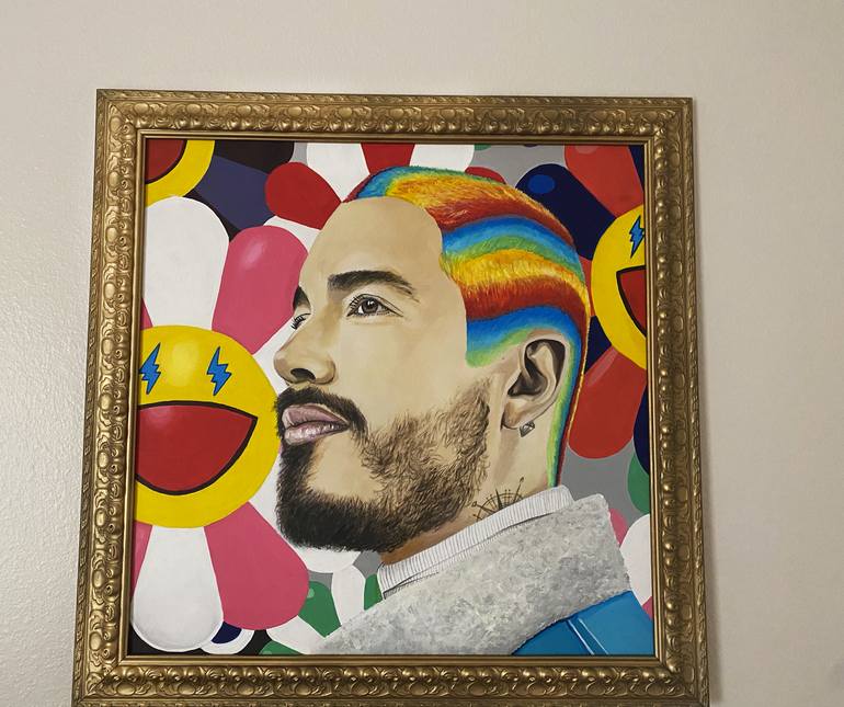 J.Balvin Portrait Painting Painting by Rá Paints | Saatchi Art