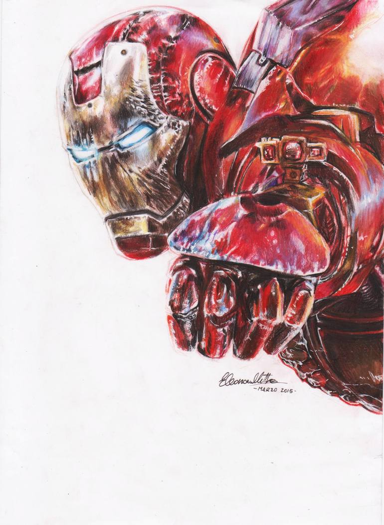Iron Man Drawing by Eleonora Mita | Saatchi Art
