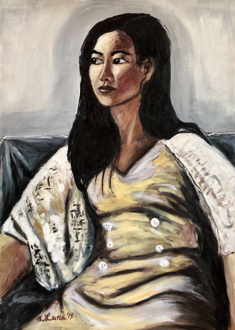 Portrait of Bhummie Painting by Nicolas Luna | Saatchi Art