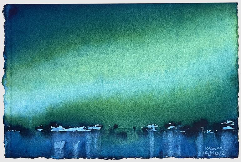 Green Skies Painting by Ragnar HóLm | Saatchi Art