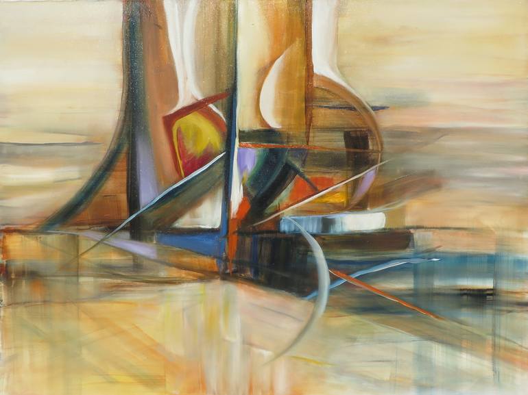 Fractals Falling Painting by Jim Afroukhteh | Saatchi Art