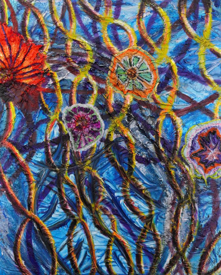Vibrant Energy Painting by Chris Boughton | Saatchi Art