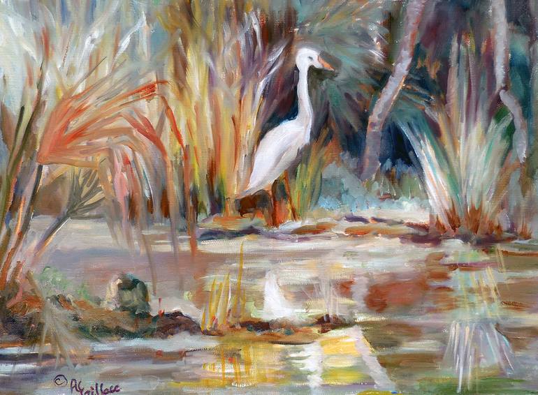Swamp Bird Painting by Ann Faillace | Saatchi Art